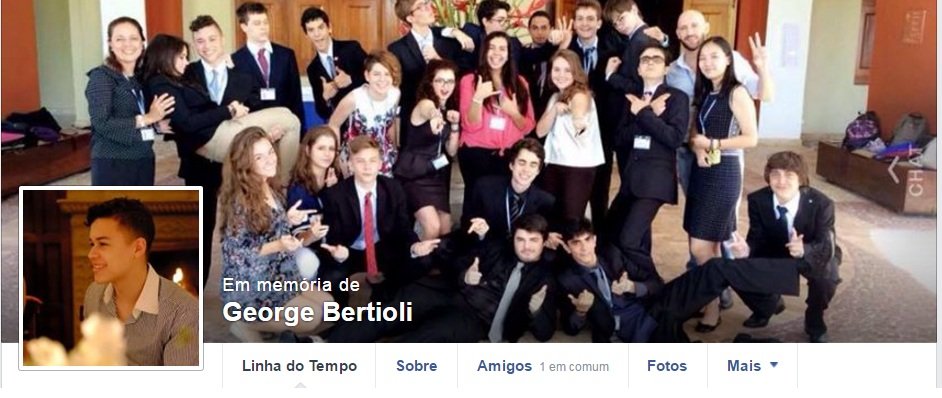 Comoção na despedida do estudante George Bertoli