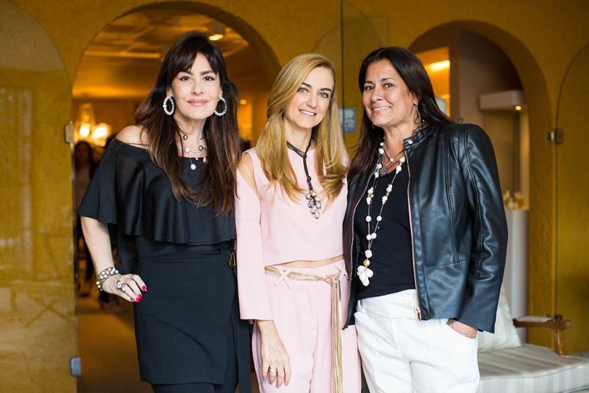 Maria da Graça Miziara recebe a joalheira carioca Fernanda Lynch ...