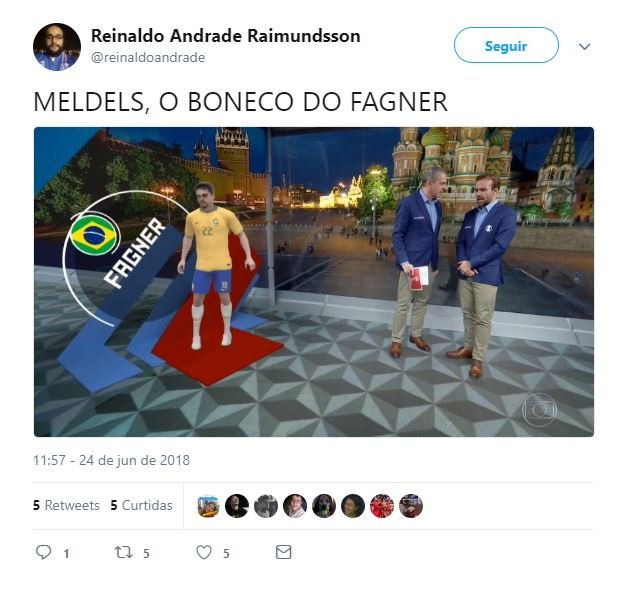 Boneco virtual de jogador da Seleção Brasileira vira piada na web