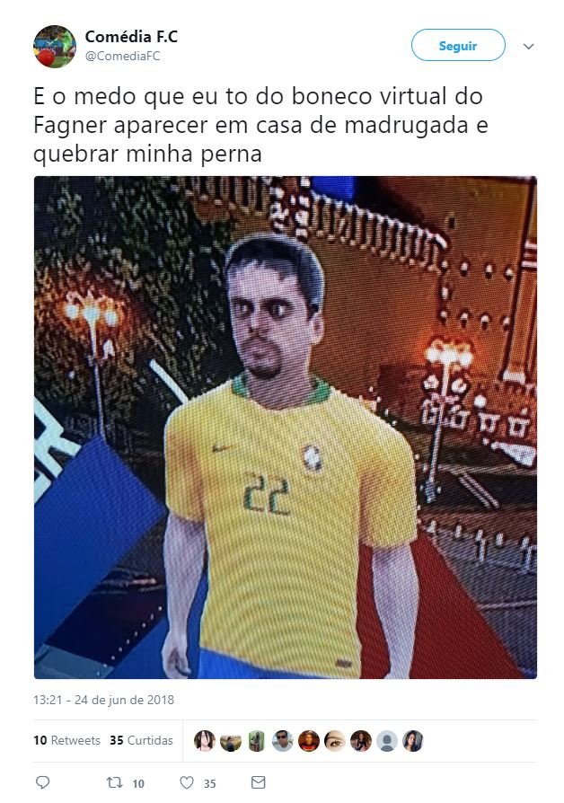 Boneco virtual de jogador da Seleção Brasileira vira piada na web