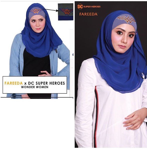 Empresa da Malásia lança hijab com logo de super-heróis da DC | Metrópoles