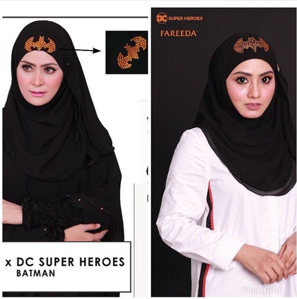 Empresa da Malásia lança hijab com logo de super-heróis da DC | Metrópoles