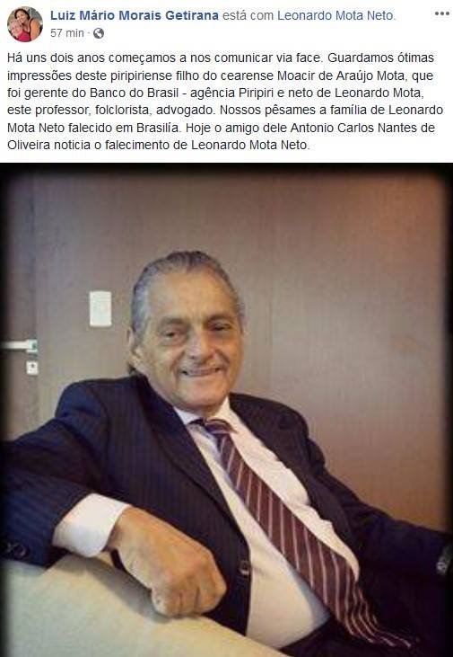 Morre o jornalista Leonardo Mota Neto, aos 75 anos | Metrópoles