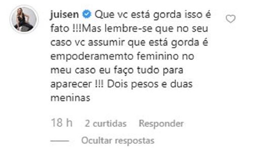 Modelo critica Cleo (ex-Pires): “Que você está gorda, isso é fato ...