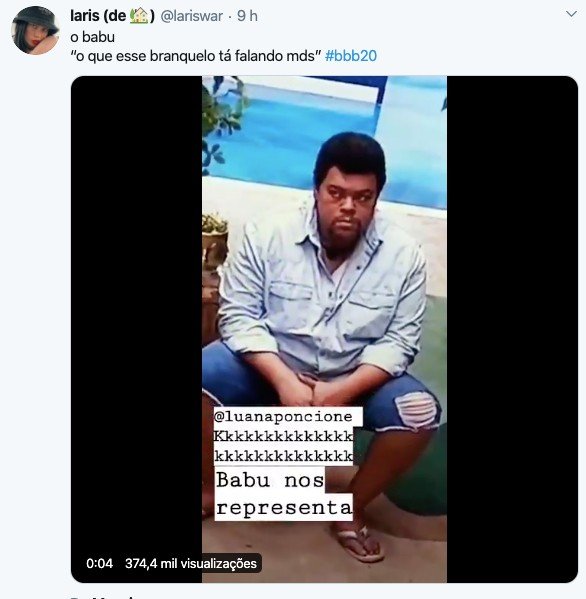 BBB20: reação de Babu ao ouvir Ivy e Daniel vira meme na web