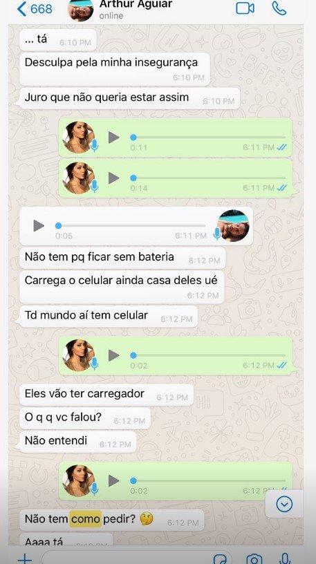 Em Série De Prints Mayra Expõe Conversas Polêmicas Com Supostas Provas