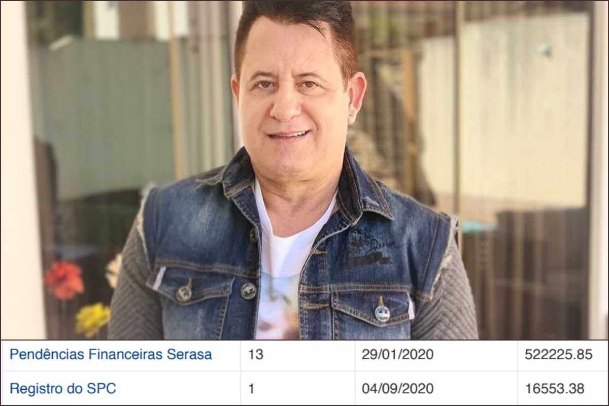 Marrone tem mais de meio milhão de reais em dívidas, diz SPC e Serasa ...