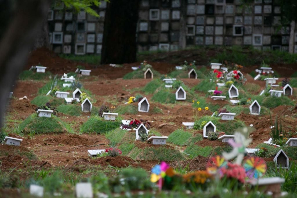 No maior cemitério da América Latina, parentes de vítimas da Covid-19 ...