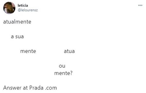 Campanha tecnológica de primavera/verão 2021 da Prada rende memes na ...