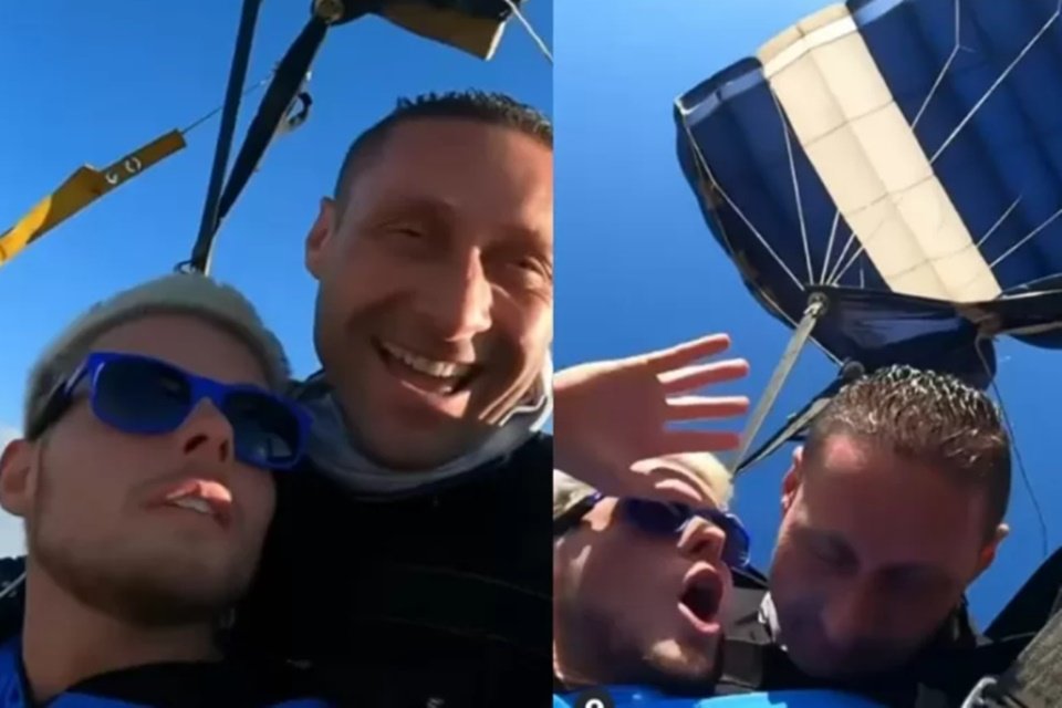 Ex-BBB Daniel salta de paraquedas e instrutor “desmaia”: “Me trollaram ...