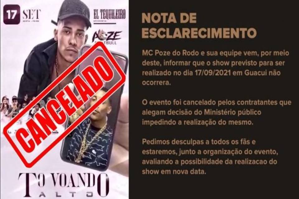 Mais um show de Poze do Rodo é cancelado após ameaças de morte | Metrópoles