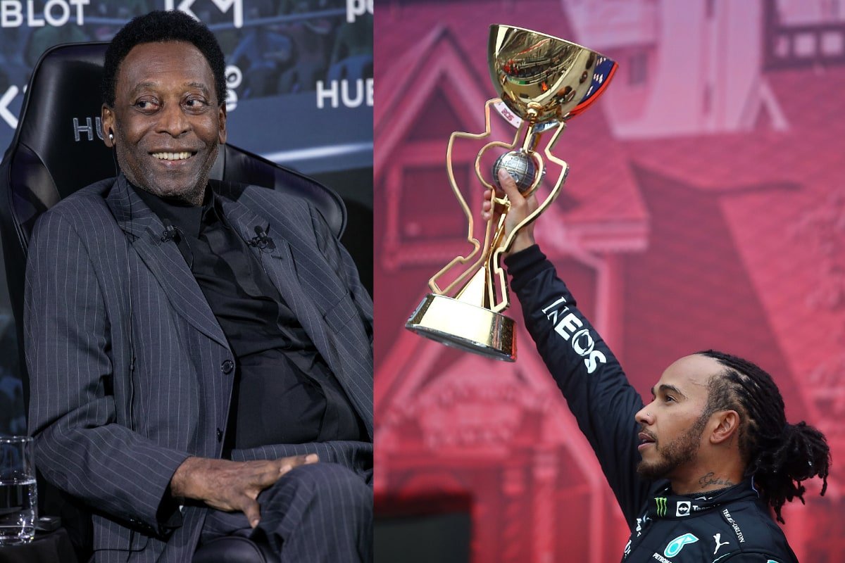 De lenda para lenda: Pelé elogia Hamilton após 100ª vitória do inglês ...