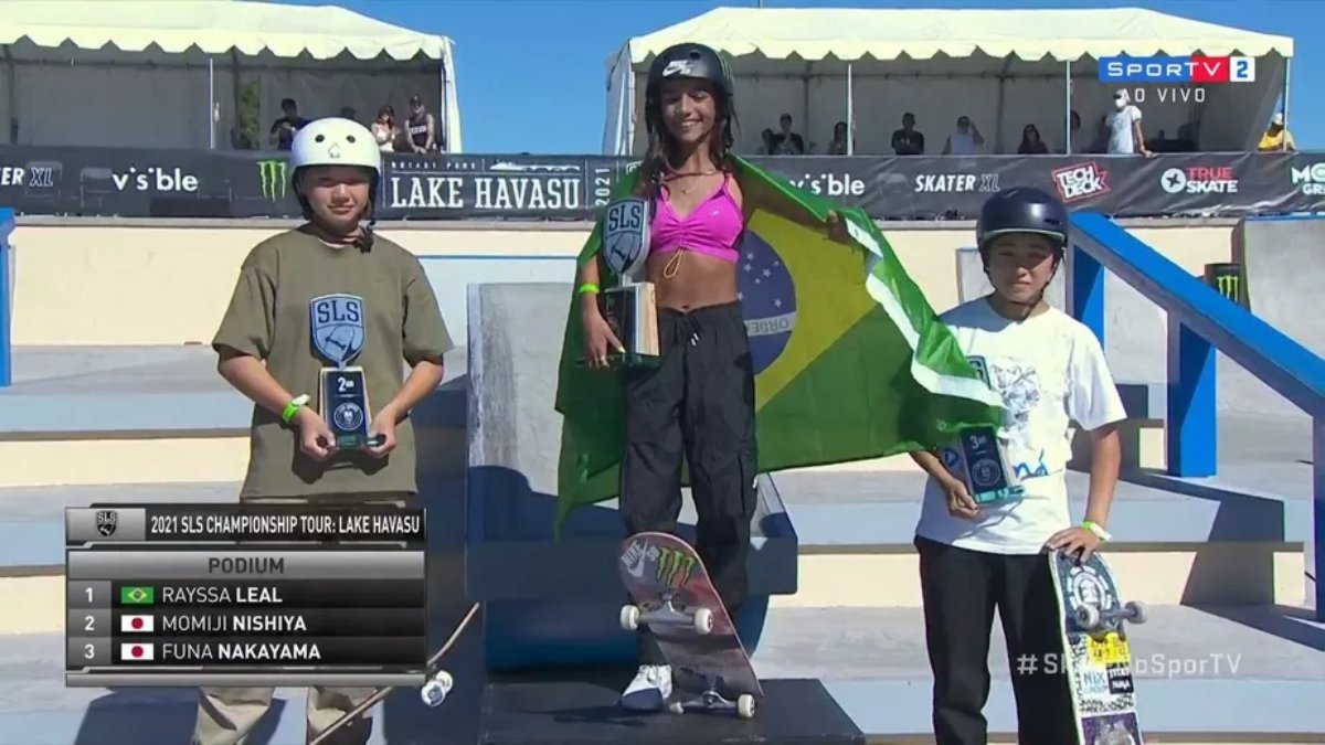 Aos 13 anos, Rayssa Leal faz história ao vencer etapa de Skate Street | Metrópoles