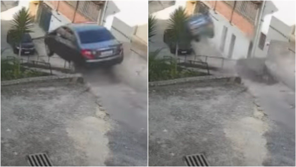 Vídeo: carro atravessa rua sem saída em BH e “voa” antes de capotar ...