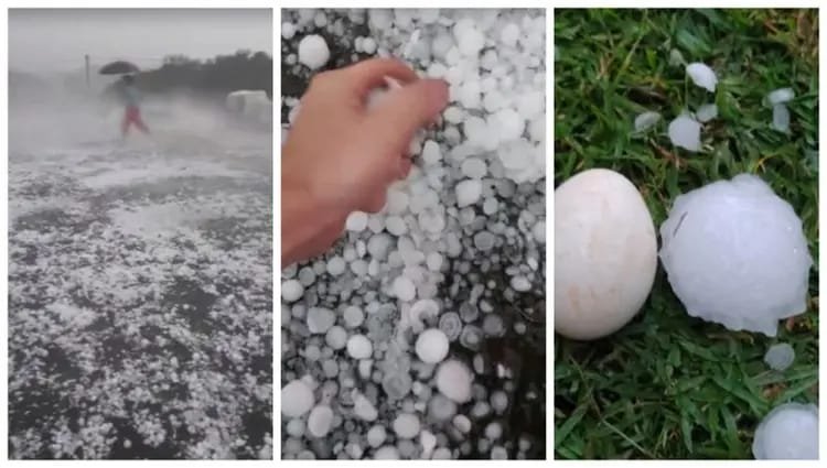 Vídeo: temporal de granizo com “bolas de gelo” causa estragos em SC ...