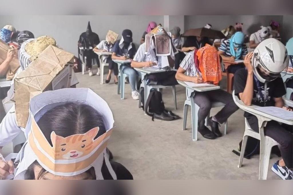 Estudantes criam chapéus “anti-cola” e viralizam na internet. Vídeo ...