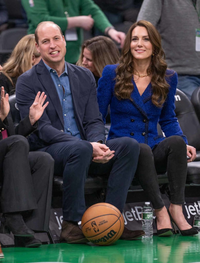Nos EUA, William e Kate Middleton assistem jogo de basquete da NBA ...