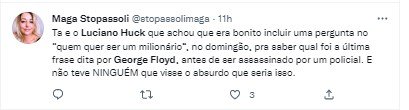 Luciano Huck se desculpa após questão sobre George Floyd no Domingão | Metrópoles