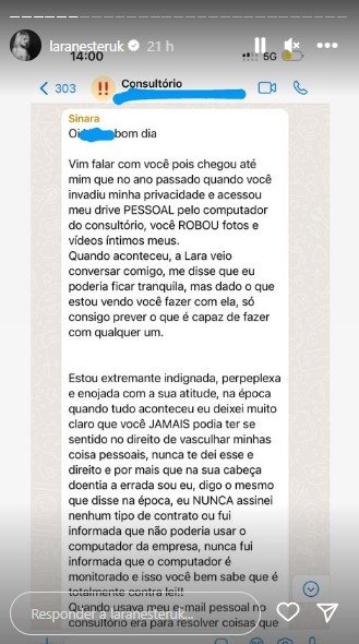 Lara Nesteruk acusa ex-marido de vazar fotos íntimas de secretária ...