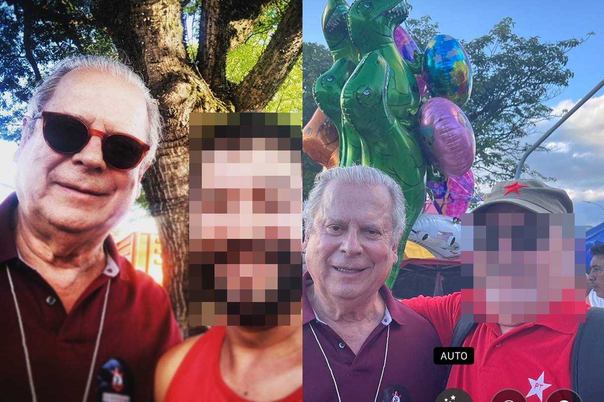 Zé Dirceu tira foto com apoiadores de Lula em meio à multidão na posse ...