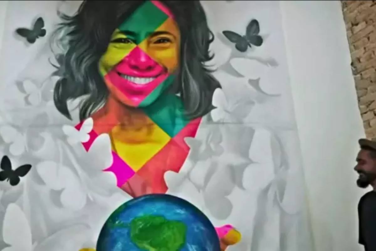 Muralista Eduardo Kobra homenageia Glória Maria com obra de 4 metros ...