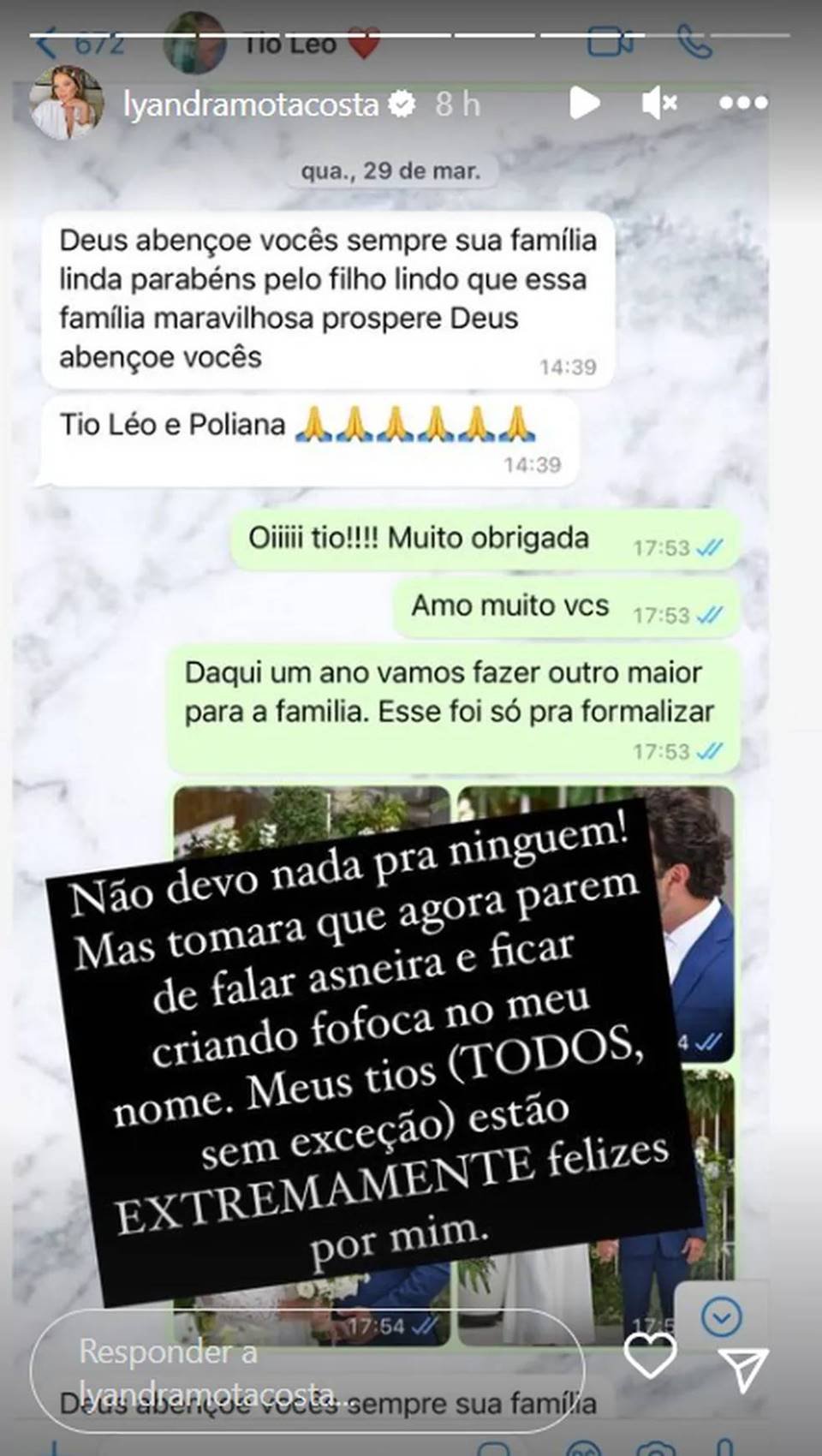 Filha de Leandro expõe conversa com Leonardo após polêmicas: leia ...