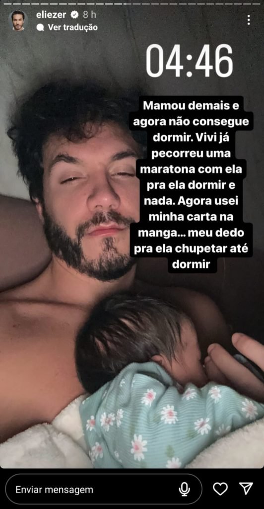 Vídeo: Eli mostra a luta para fazer a filha, Lua, dormir | Metrópoles