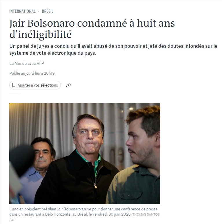 Imprensa internacional sobre Bolsonaro: “Derrota da extrema direita ...