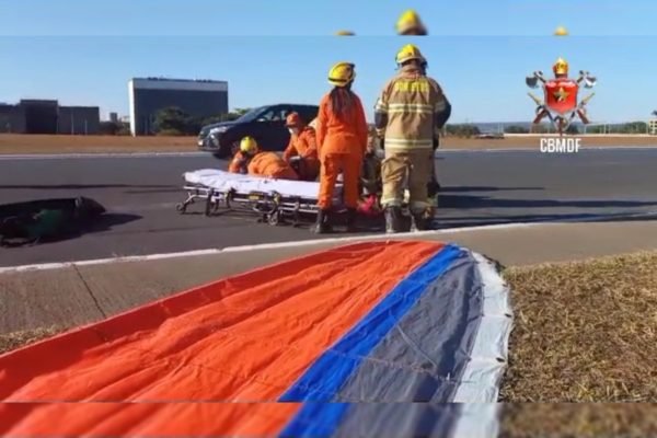 Piloto de asa delta atinge árvore durante pouso e fica ferido. Vídeo ...