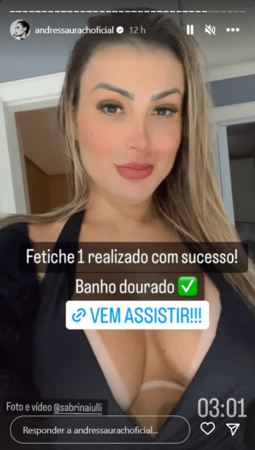 Andressa Urach choca ao dizer que tomou banho de xixi | Metrópoles