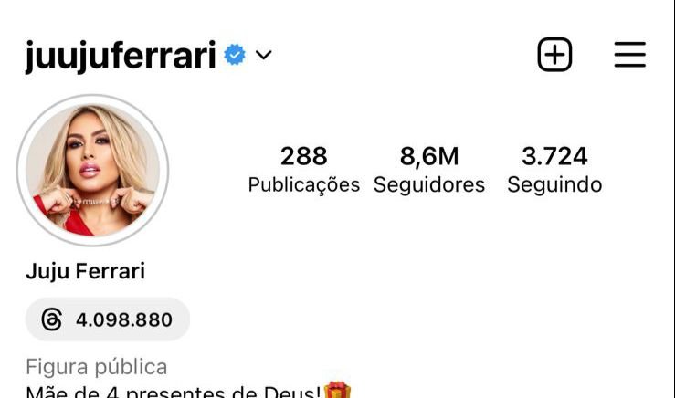 Juju Ferrari tem conta do Instagram derrubada. Saiba mais! | Metrópoles