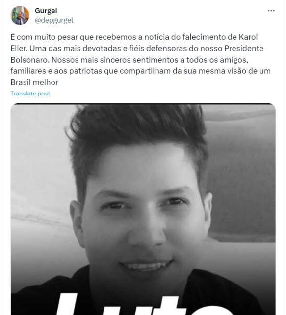 Bolsonaro e outros políticos lamentam morte da influencer Karol Eller ...