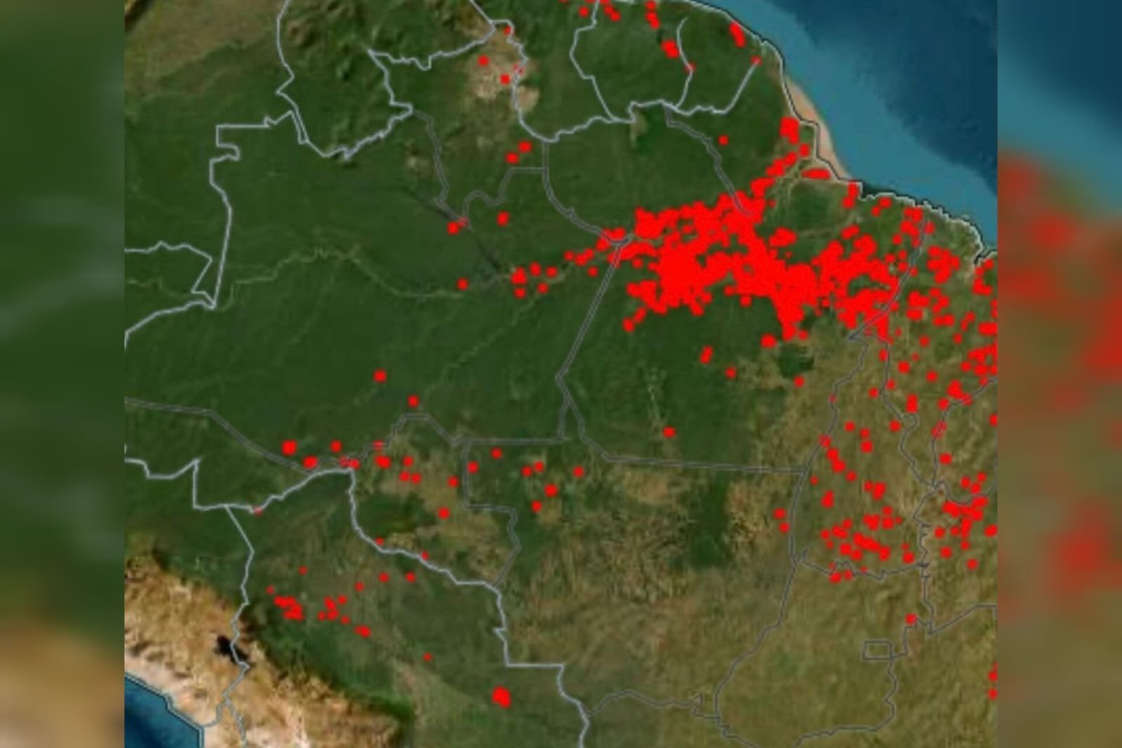 Mapa da Nasa mostra Pará como reduto das queimadas na Amazônia | Metrópoles