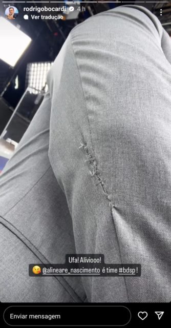 Rodrigo Bocardi se diverte ao surgir ao vivo com roupa rasgada; veja ...