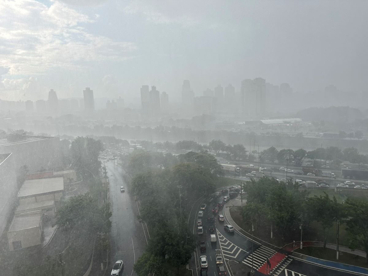 São Paulo registra vento de 94 km/h e marginal trava com alagamento ...