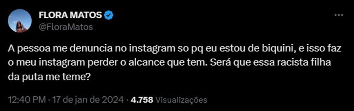 Flora Matos culpa Luísa Sonza por fotos excluídas e dispara ofensas ...