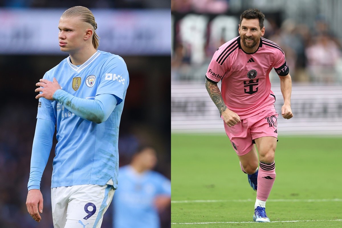 Haaland rasga elogios a Messi: “Ele é o melhor da história”. Assista ...