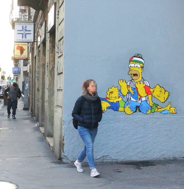 Os Simpsons palestinos: artista inaugura mural provocativo em Milão ...